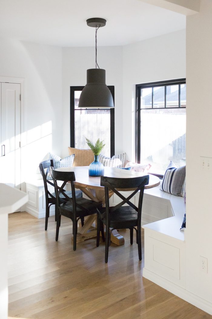 How to Design a Beautiful Kitchen Banquette modern farmhouse black ...