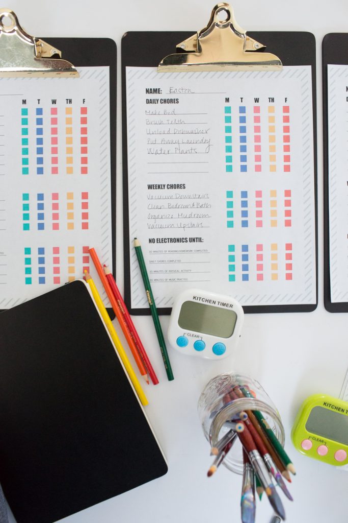 How to Limit Screen Time for Kids and Free Printable Chore Charts free ...